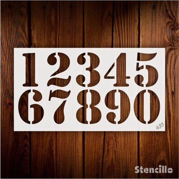Clear & Crisp Numbers: Number Plastic Stencil For Walls, Canvas ...